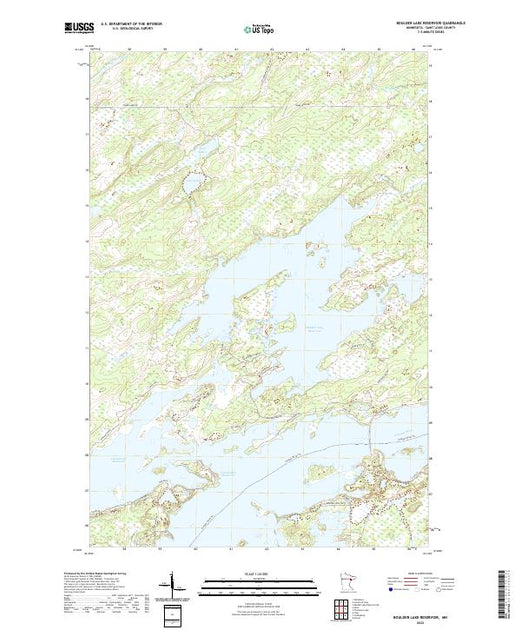 US Topo 7.5-minute map for Boulder Lake Reservoir MN – American Map Store