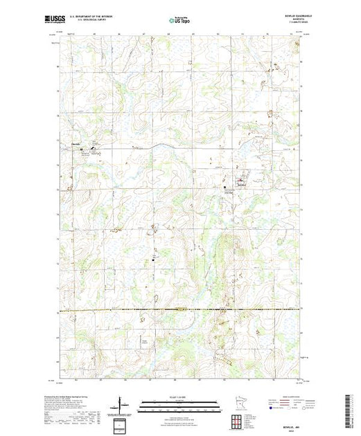 US Topo 7.5-minute map for Bowlus MN – American Map Store