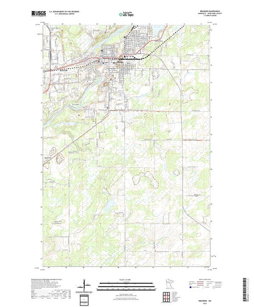 US Topo 7.5-minute map for Brainerd MN – American Map Store