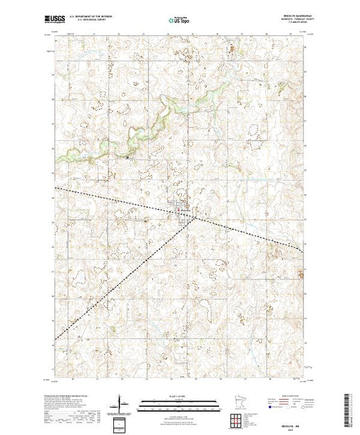 US Topo 7.5-minute map for Bricelyn MN – American Map Store