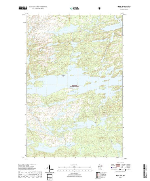 US Topo 7.5-minute map for Brule Lake MN – American Map Store
