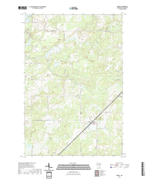 US Topo 7.5-minute map for Bruno MN – American Map Store