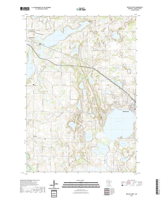 US Topo 7.5-minute map for Buffalo West MN – American Map Store