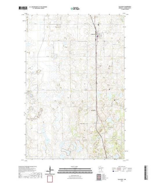 US Topo 7.5-minute map for Callaway MN – American Map Store