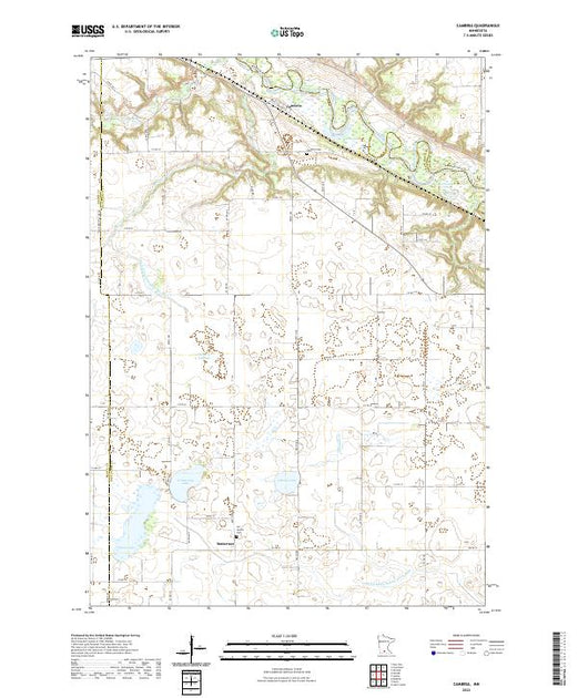 US Topo 7.5-minute map for Cambria MN – American Map Store