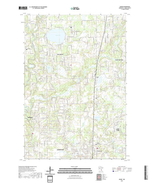 US Topo 7.5-minute map for Cedar MN – American Map Store