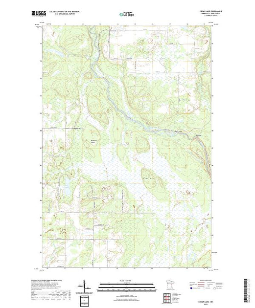 US Topo 7.5-minute map for Cedar Lake MN – American Map Store