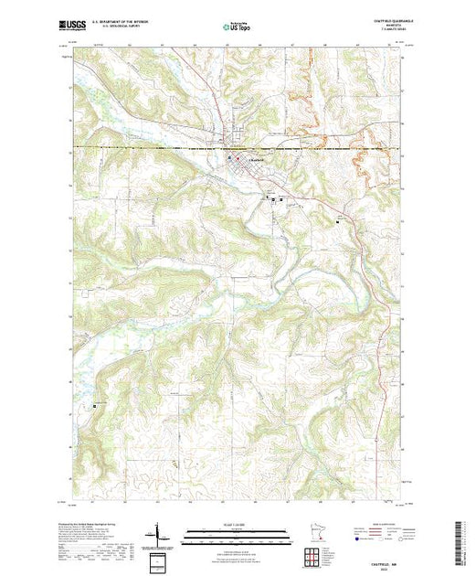 US Topo 7.5-minute map for Chatfield MN – American Map Store