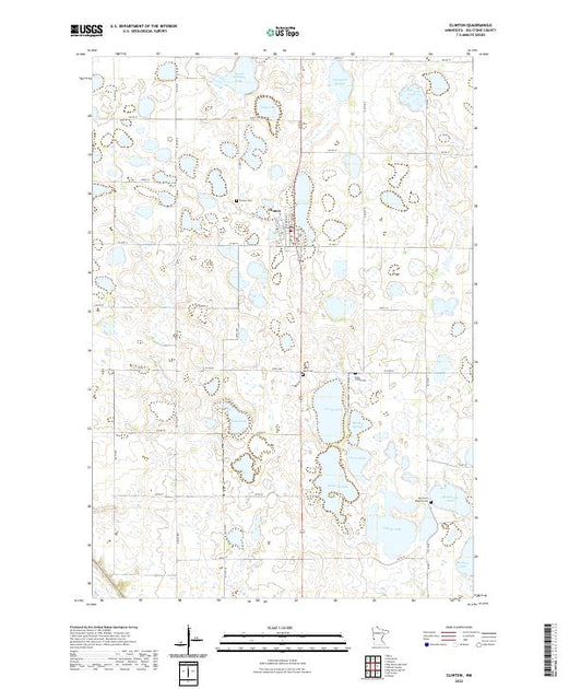 US Topo 7.5-minute map for Clinton MN – American Map Store