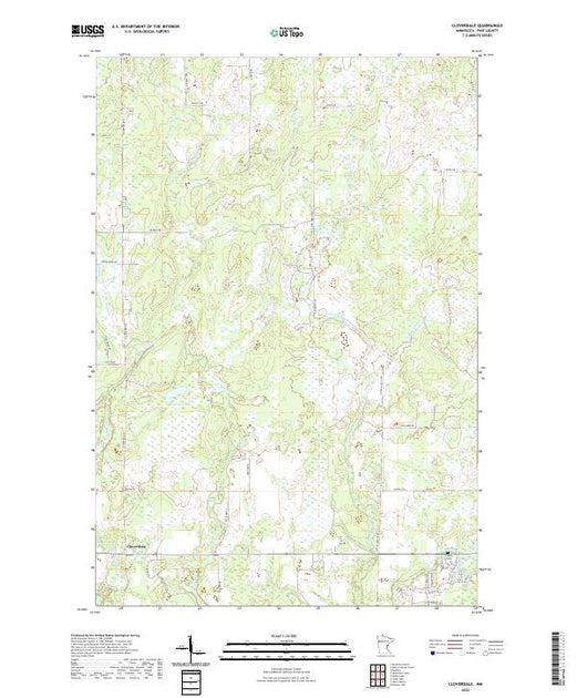 US Topo 7.5-minute map for Cloverdale MN – American Map Store
