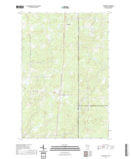 US Topo 7.5-minute map for Cloverton MNWI – American Map Store