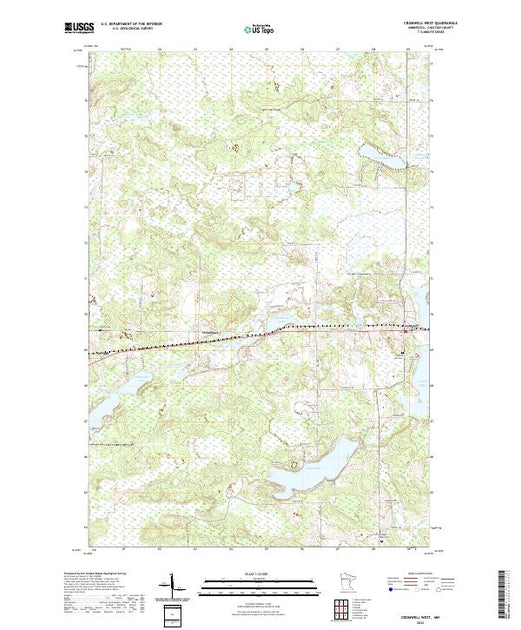 US Topo 7.5-minute map for Cromwell West MN – American Map Store