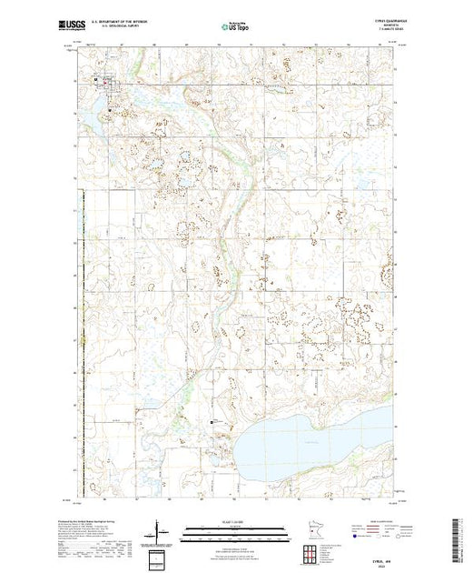 US Topo 7.5-minute map for Cyrus MN – American Map Store