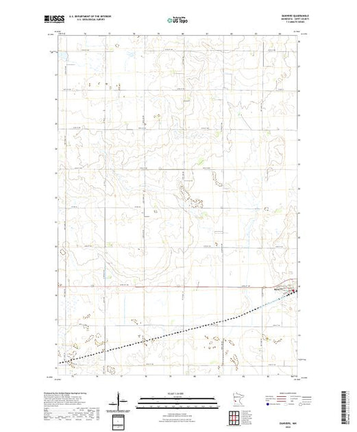 US Topo 7.5-minute map for Danvers MN – American Map Store