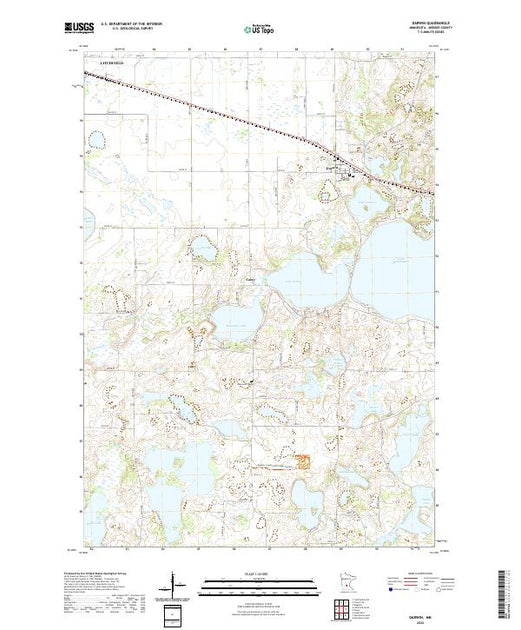 US Topo 7.5-minute map for Darwin MN – American Map Store