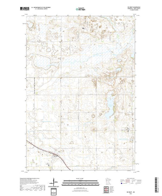 US Topo 7.5-minute map for De Graff MN – American Map Store
