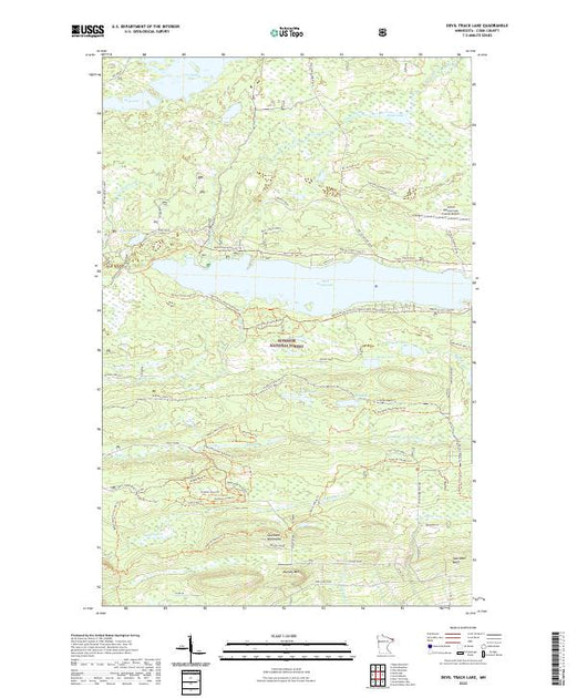 US Topo 7.5-minute map for Devil Track Lake MN – American Map Store