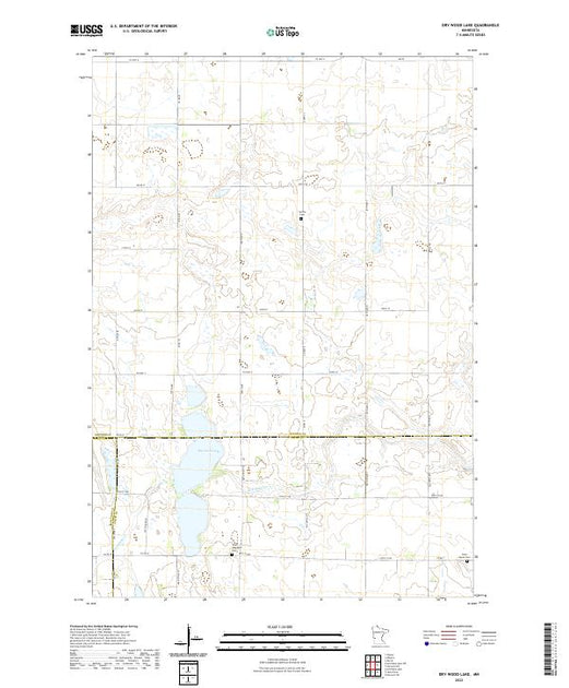 US Topo 7.5-minute map for Dry Wood Lake MN – American Map Store