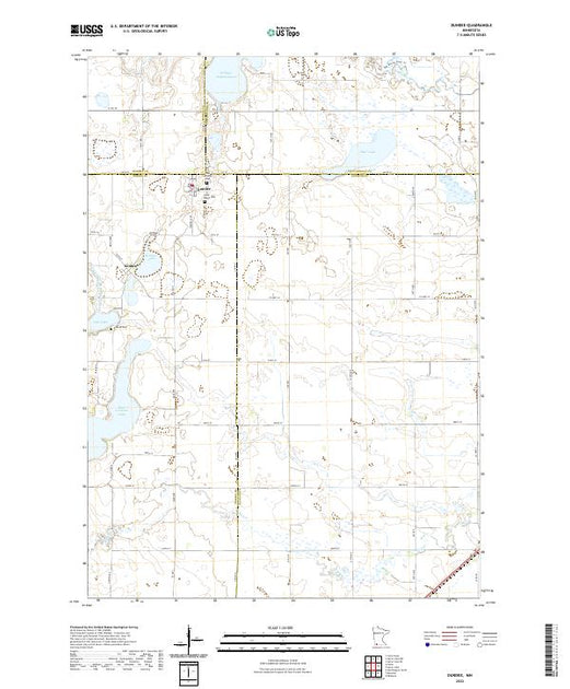 US Topo 7.5-minute map for Dundee MN – American Map Store