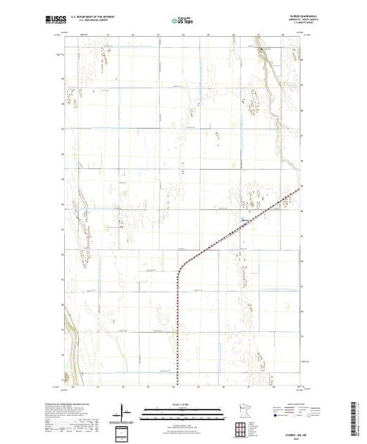 US Topo 7.5-minute map for Eldred MNND – American Map Store