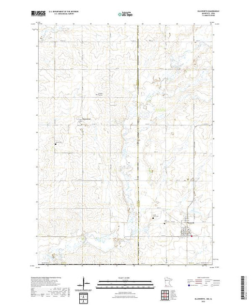 US Topo 7.5-minute map for Ellsworth MNIA – American Map Store