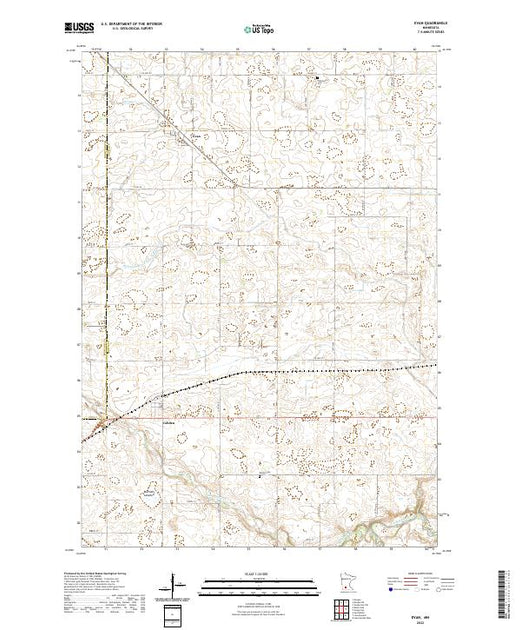 US Topo 7.5-minute map for Evan MN – American Map Store