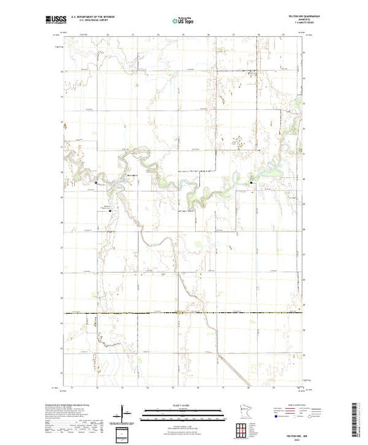 US Topo 7.5-minute map for Felton NW MN – American Map Store
