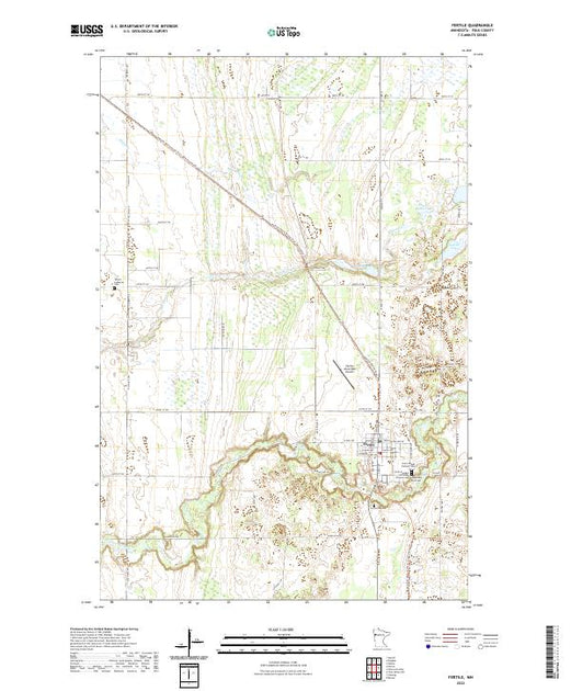 US Topo 7.5-minute map for Fertile MN – American Map Store