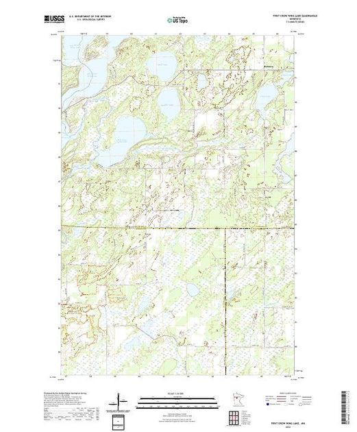 US Topo 7.5-minute map for First Crow Wing Lake MN – American Map Store