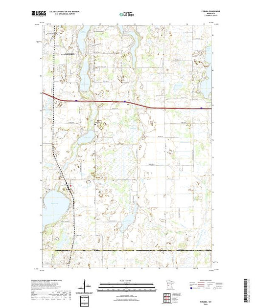 US Topo 7.5-minute map for Forada MN – American Map Store
