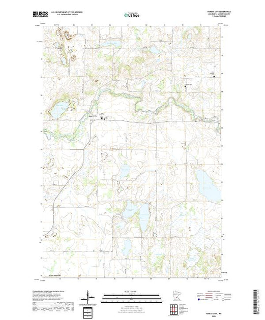 US Topo 7.5-minute map for Forest City MN – American Map Store