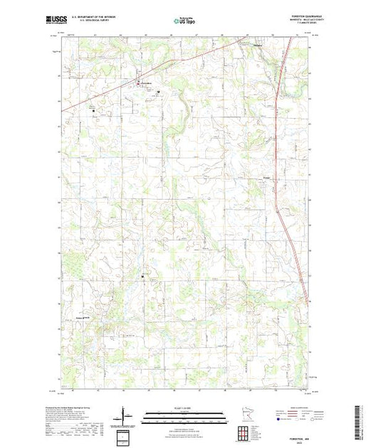US Topo 7.5-minute map for Foreston MN – American Map Store