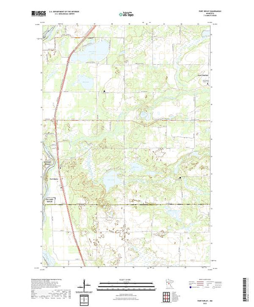 US Topo 7.5-minute map for Fort Ripley MN – American Map Store