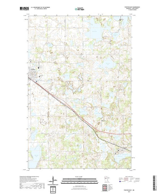 US Topo 7.5-minute map for Fosston East MN – American Map Store