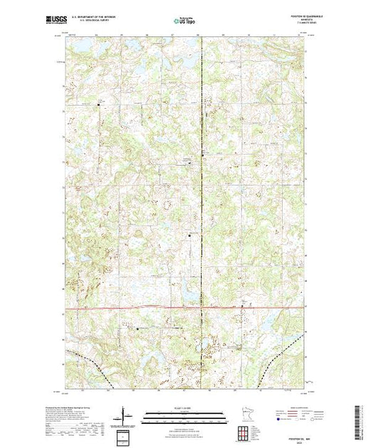 US Topo 7.5-minute map for Fosston SE MN – American Map Store