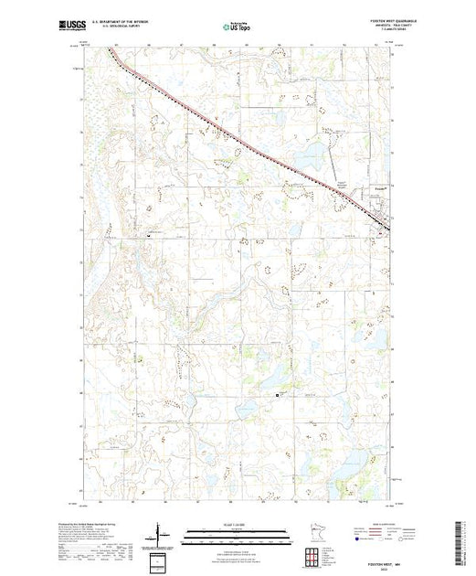 US Topo 7.5-minute map for Fosston West MN – American Map Store