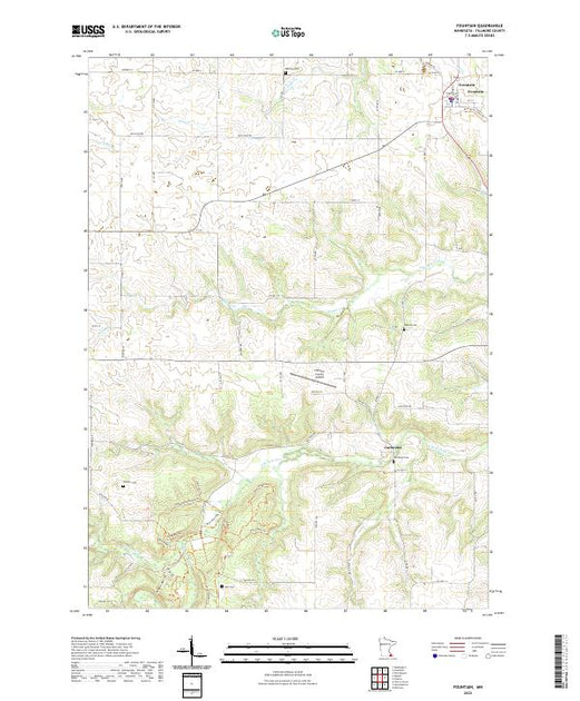 US Topo 7.5-minute map for Fountain MN – American Map Store