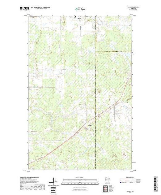 US Topo 7.5-minute map for Funkley MN – American Map Store