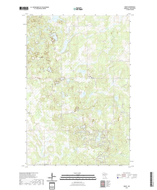 US Topo 7.5-minute map for Graff MN – American Map Store