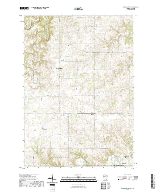 US Topo 7.5-minute map for Greenleafton MNIA – American Map Store