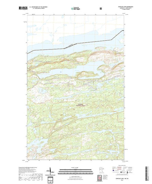 US Topo 7.5-minute map for Gunflint Lake MNON – American Map Store