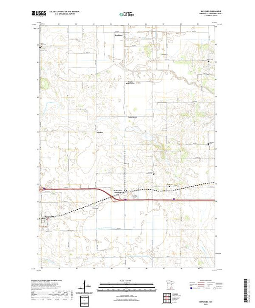 US Topo 7.5-minute map for Hayward MN – American Map Store