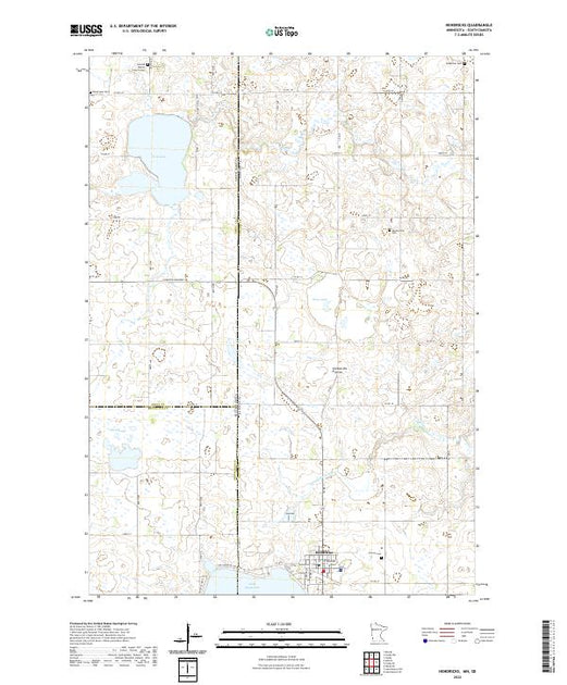 US Topo 7.5-minute map for Hendricks MNSD – American Map Store