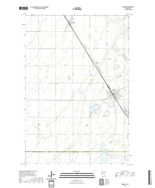 US Topo 7.5-minute map for Herman MN – American Map Store
