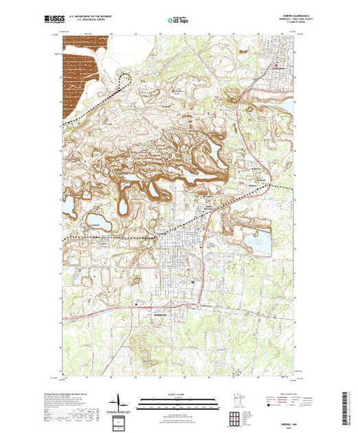 US Topo 7.5-minute map for Hibbing MN – American Map Store