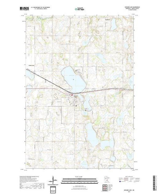 US Topo 7.5-minute map for Howard Lake MN – American Map Store