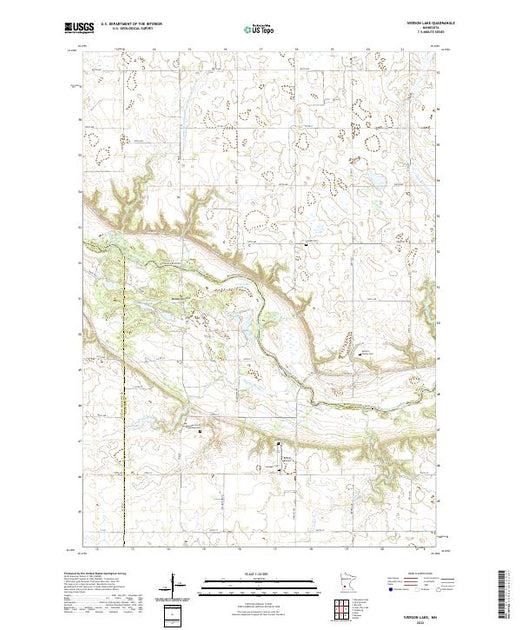 US Topo 7.5-minute map for Iverson Lake MN – American Map Store
