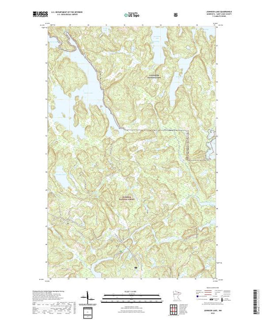 US Topo 7.5-minute map for Johnson Lake MN – American Map Store