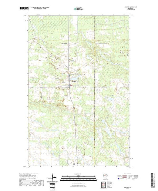 US Topo 7.5-minute map for Kelliher MN – American Map Store