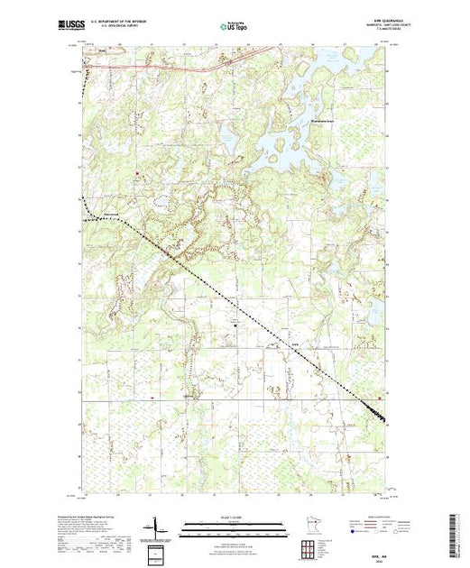 US Topo 7.5-minute map for Kirk MN – American Map Store